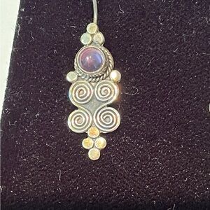 Jewelry | Gorgeous Amethyst Silver Gold Pearl Jewelry Set Two Bracelets ...